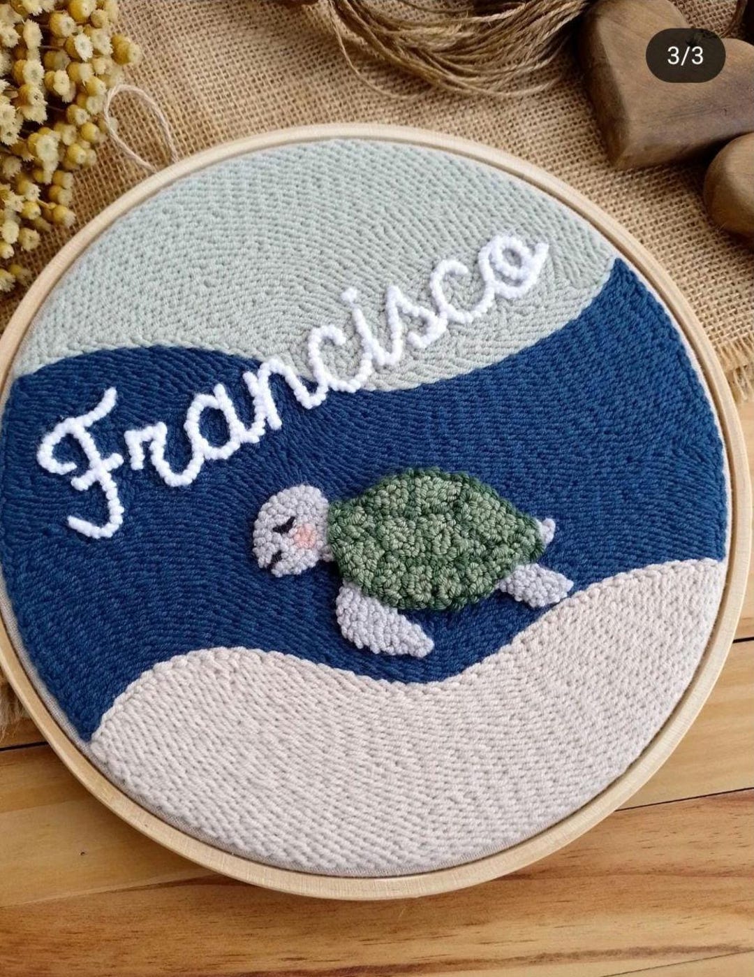 Turtle DIY Punch Needle Kit for Beginners – Tufting Embroidery Kit With ...