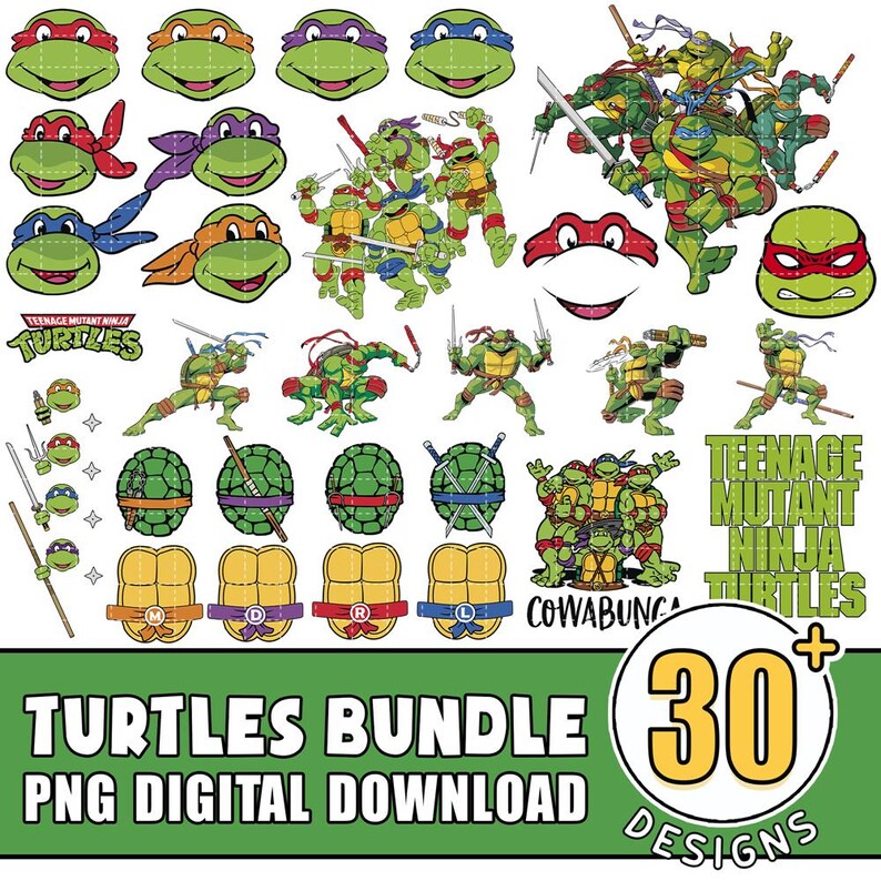 30+ Ninja Turtles Clipart + Alphabet, Teenage Mutant Ninja Turtles SVG ...