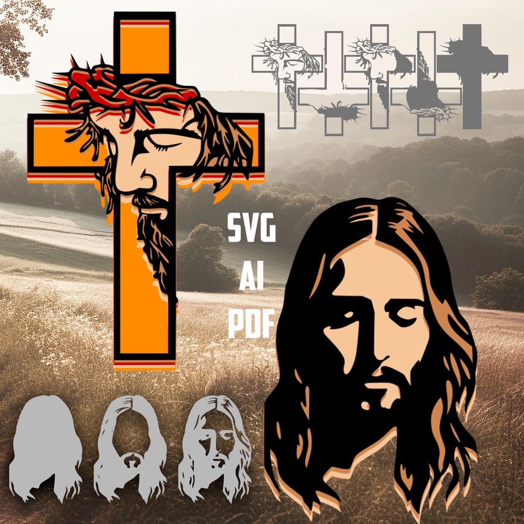 Digital Art 'heads and Tails' - Jesus Image of Faith and Reflection - Etsy