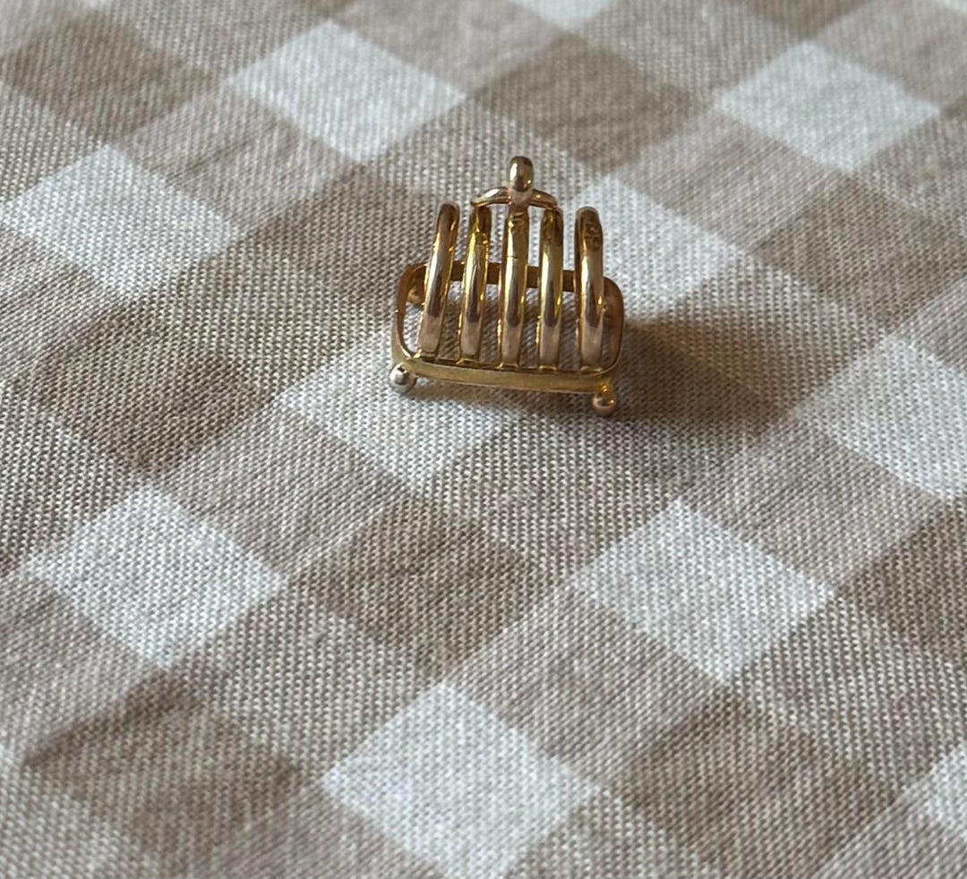 Rare, Vintage Adorable 9k Gold Toast Rack Charm / Pendant - Etsy