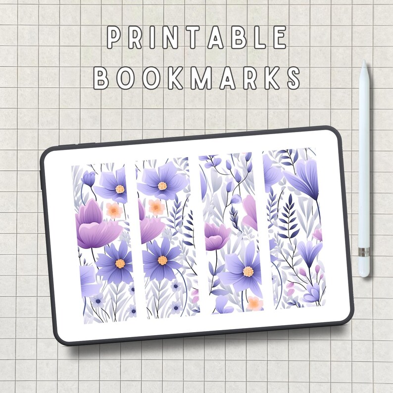 Printable Digital Bookmarks - Etsy