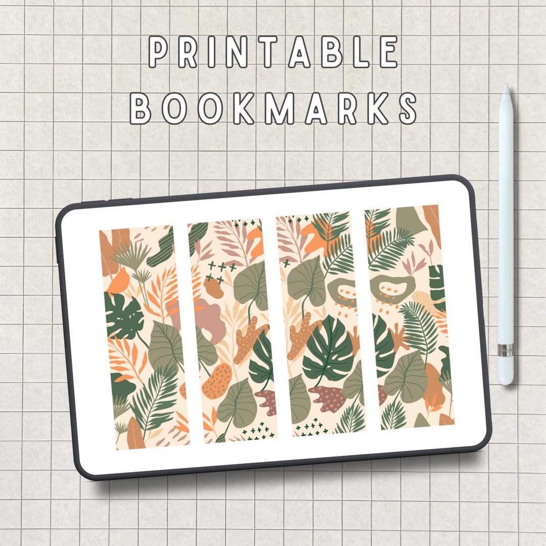 Printable Digital Bookmarks - Etsy