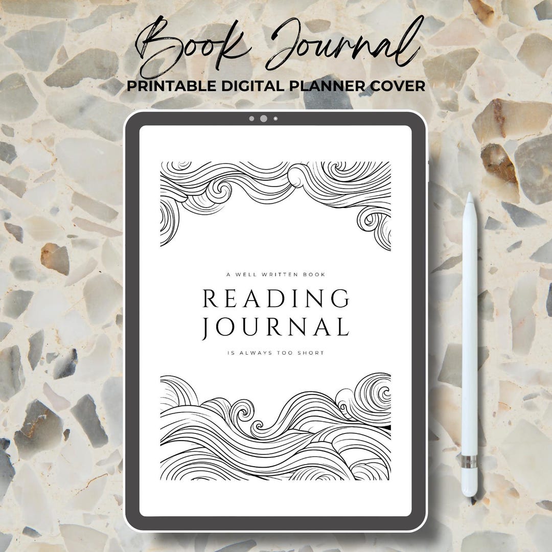 Reading Journal Cover Page 7 - Etsy