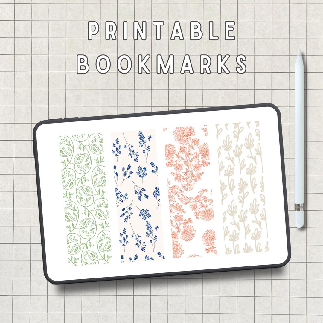 Printable Digital Bookmarks - Etsy