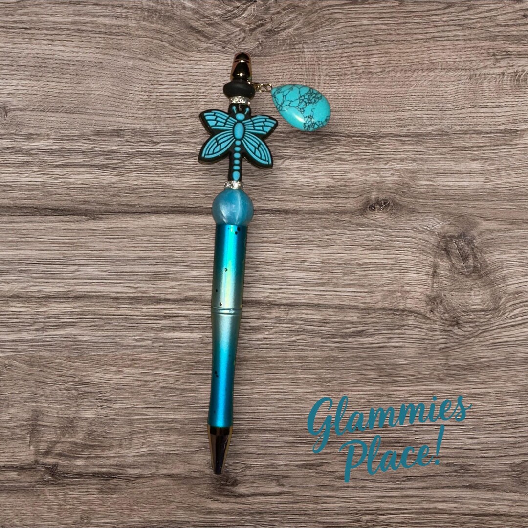Dragonfly Beaded Bendable Pens With Choice of Charm That Makes the ...