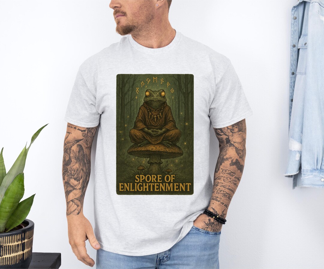 Psychedelic Frog Monk T-shirt: Trippy Forest Graphic Tee - Etsy