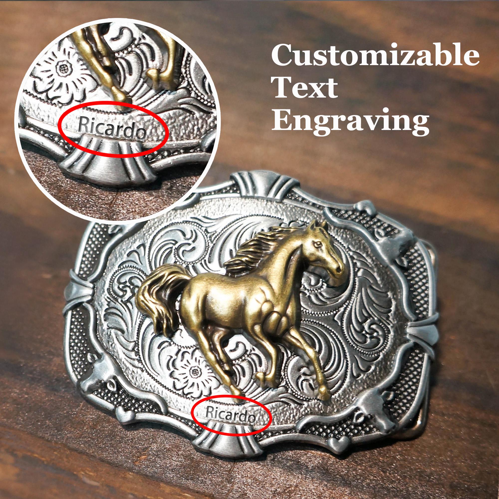 Galloping Horse Belt Buckle: Medieval Baroque Style, Customizable - Etsy