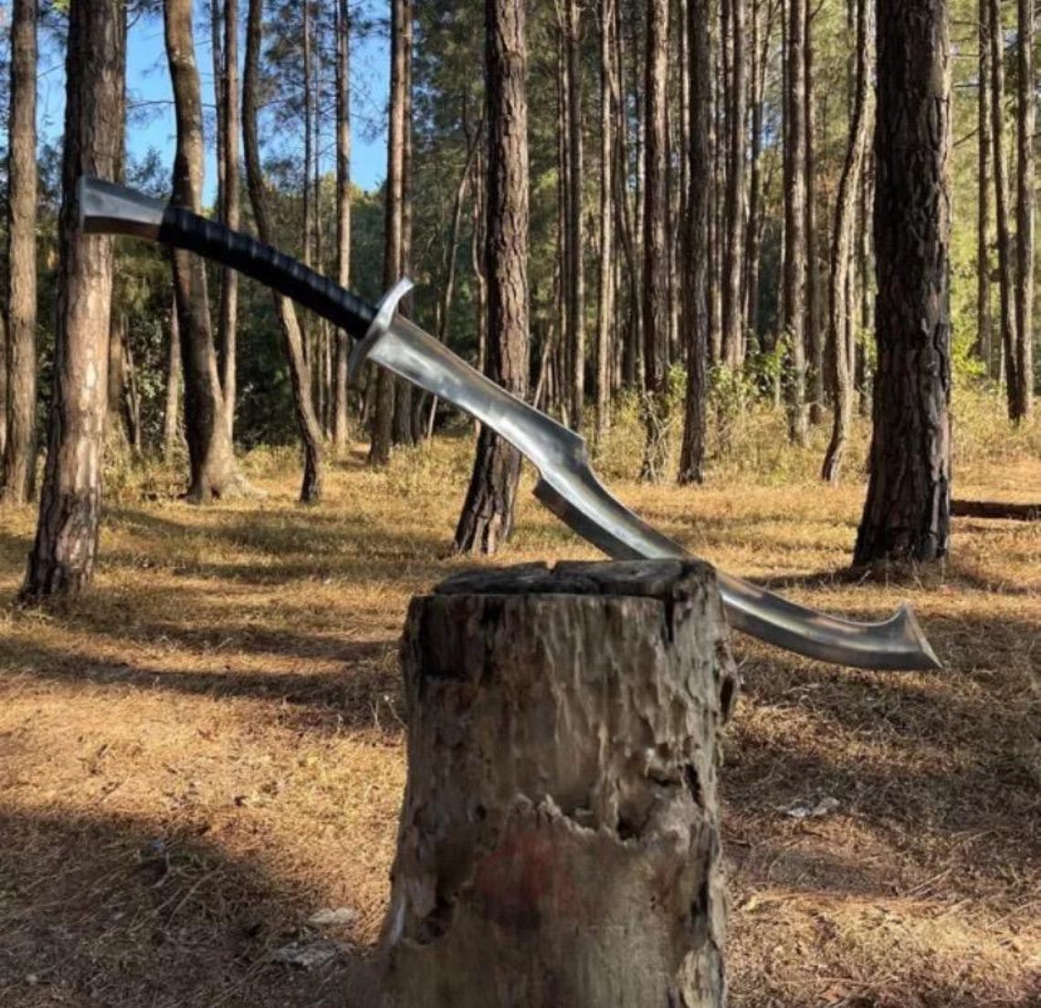 Custom Handmade #carbon #steel #blade #tactical #khopesh #sword| #hunting Sword #outdoor # ...