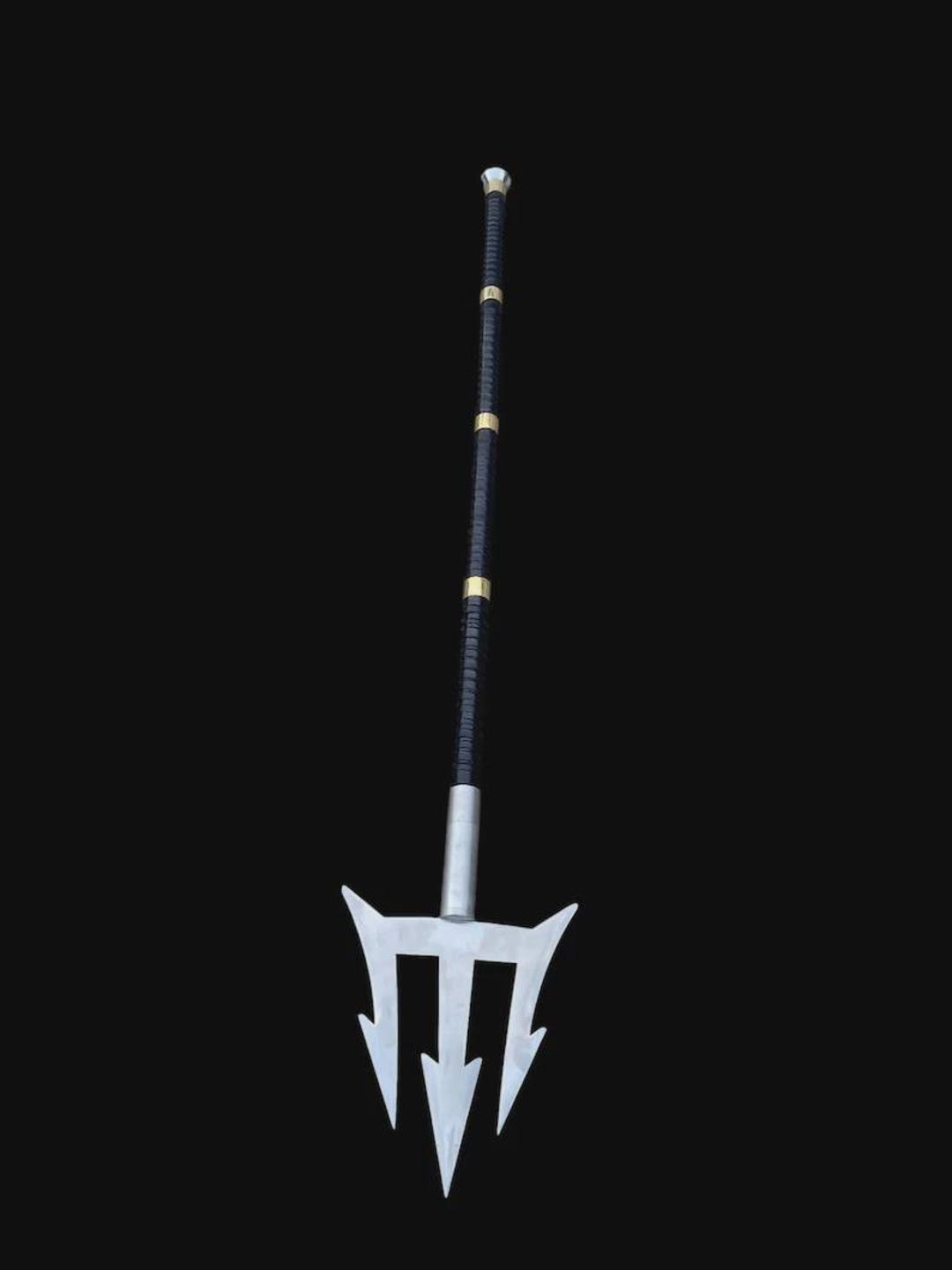 62" Inches Trident With Leather Wrapped Handle – Hand-forged Sharp Edge ...