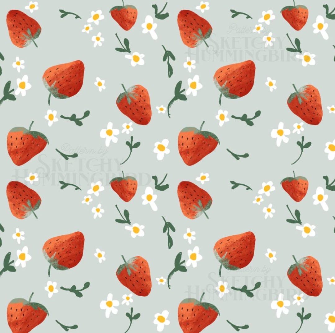 Strawberry Seamless Pattern - Digital File Downloadeable. - Etsy