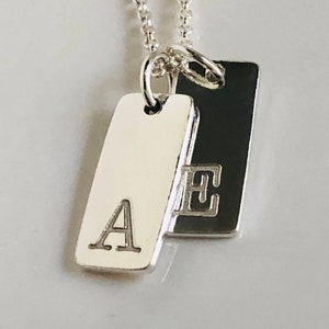 CHARM ONLY . Tiny Name Tag Charm. Solid Sterling Silver Name Necklace ...