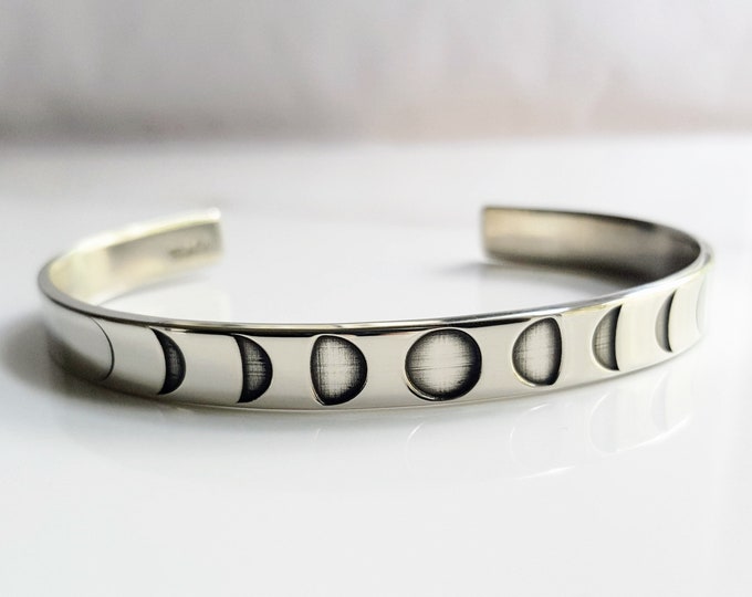 Moon Story No. 2, Moon Phases Bracelet, Fine and Sterling Silver ...