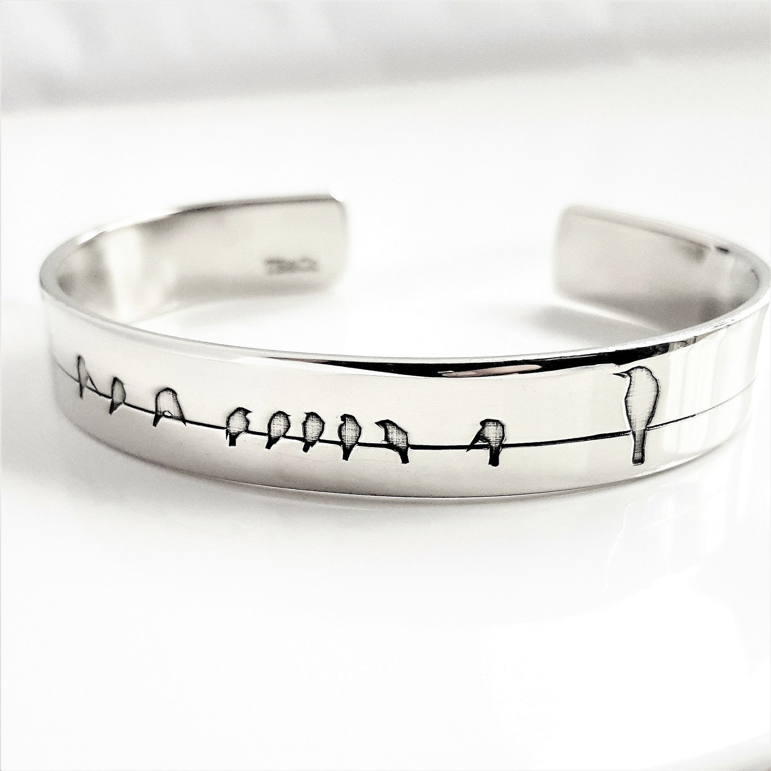 Birds on A Wire Cuff Bracelet . Wide Sterling Design Your Own Bracelet ...