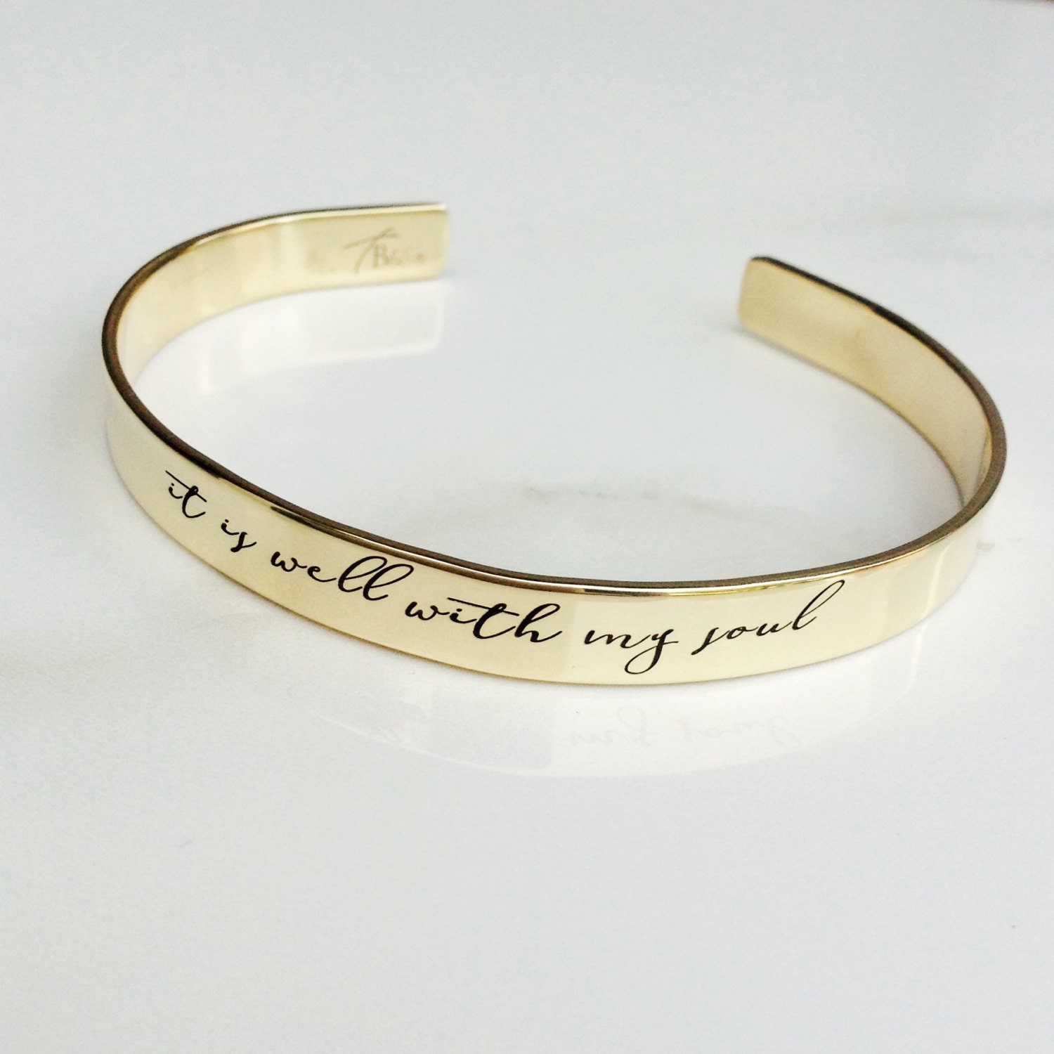 It is Well With My Soul Bracelet . Inspirational Jewelry . - Etsy Canada