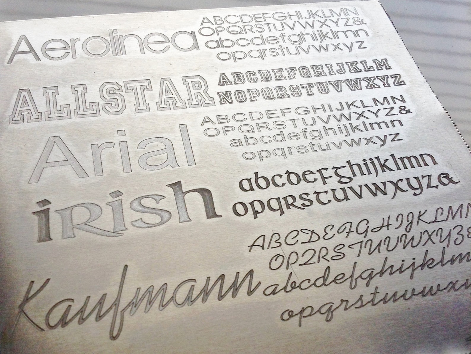 Laser Engraved Font Options . Tatum Bradley & Company - Etsy Canada