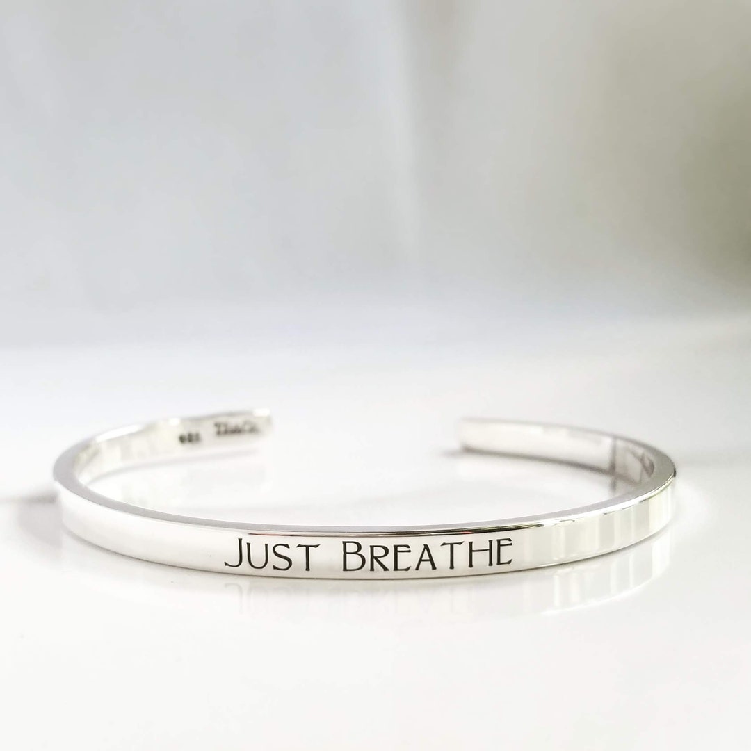 Daily Reminder Bracelet . Sterling Silver . Inspirational Bracelet ...