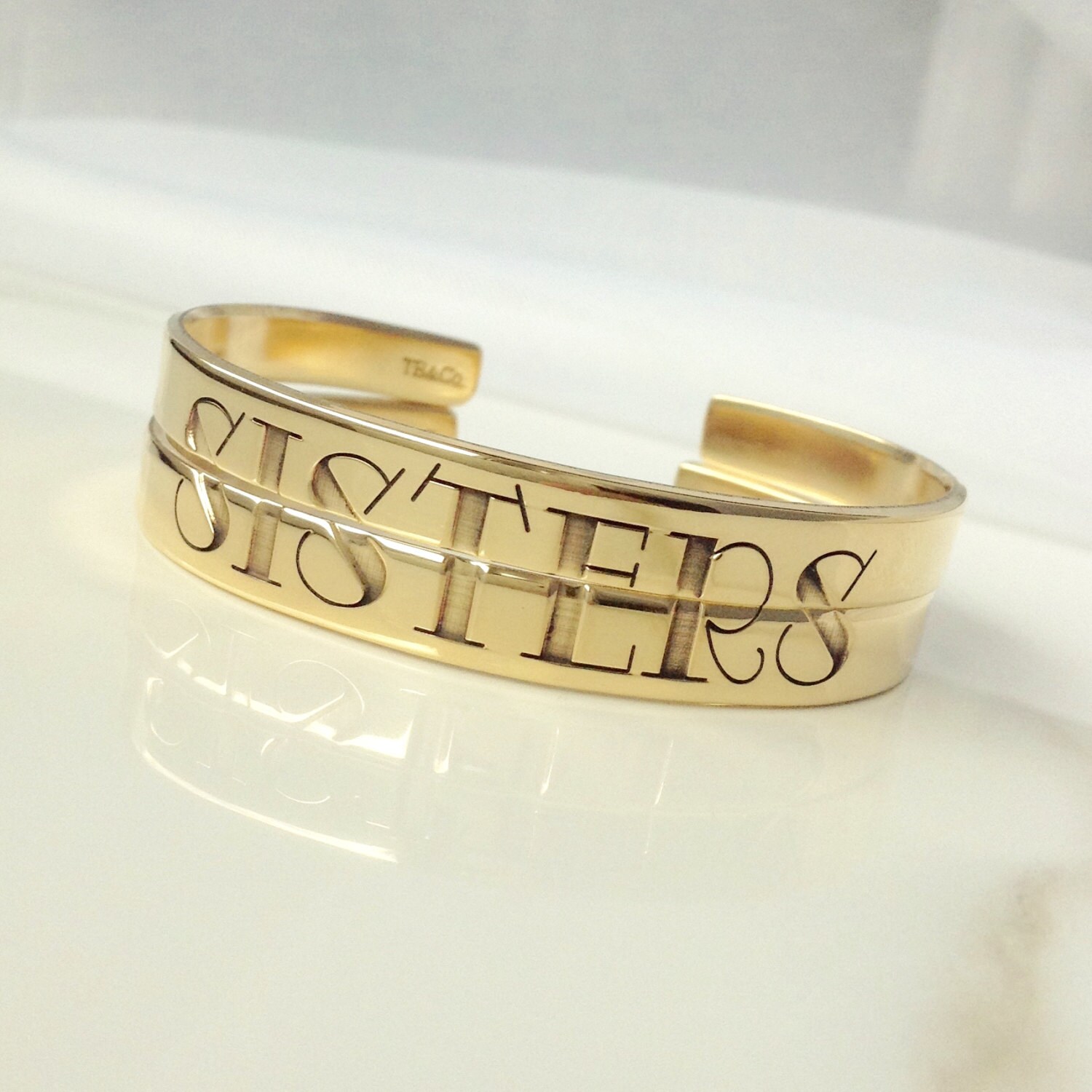Sisters Split Bracelets . Personalized Sisters Jewelry Cuff . Sisters ...