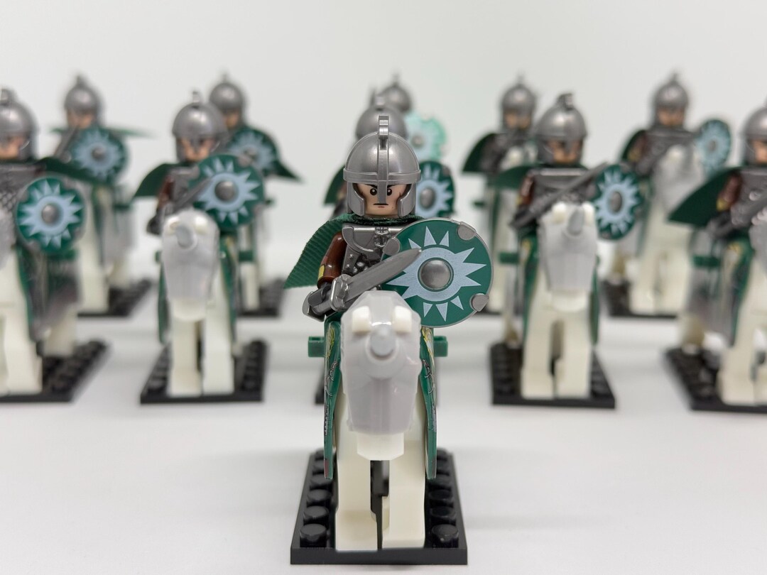 Lord of the Rings of Rohan/rohirrim Sword Soldiers With Horses - Etsy
