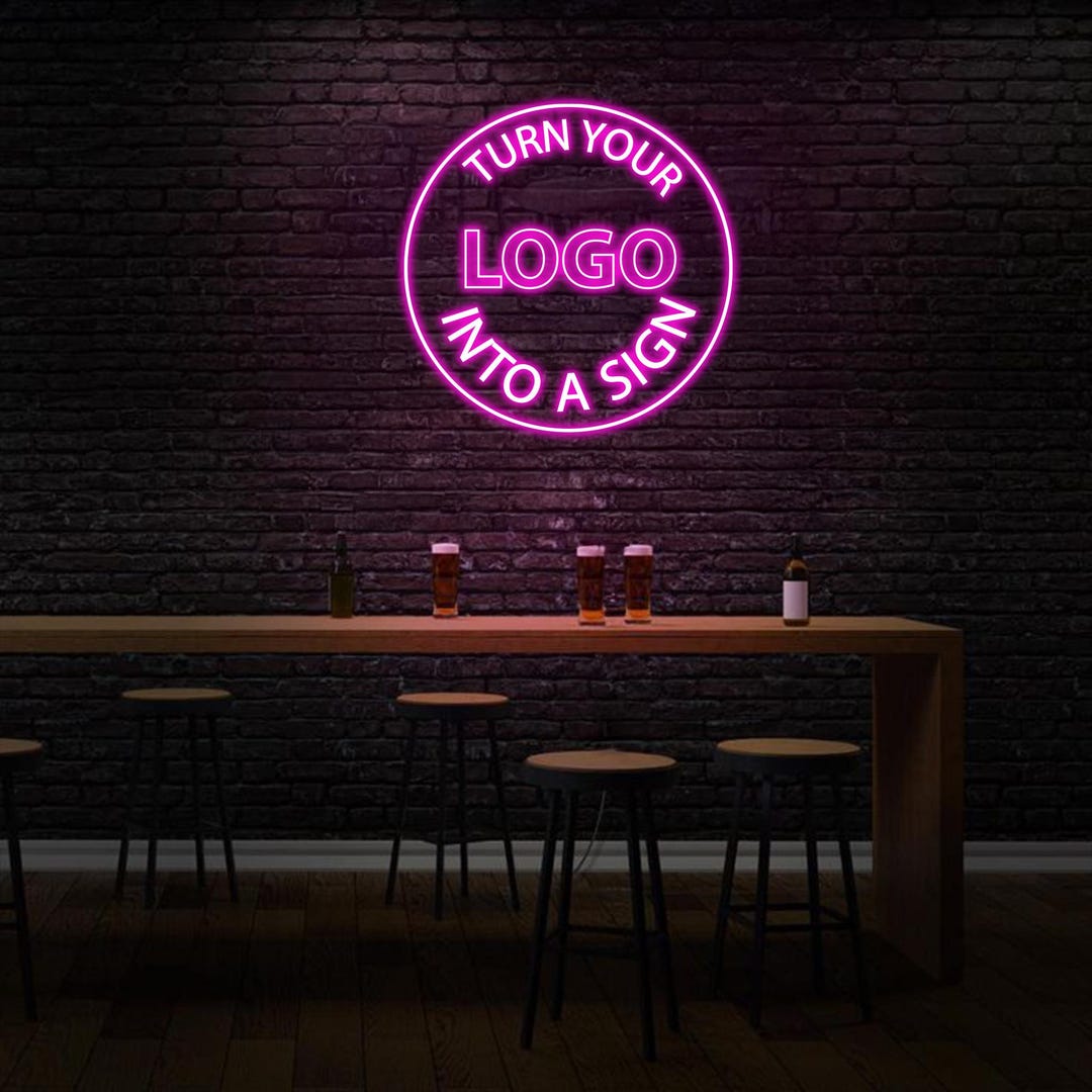 Custom Neon Sign Logo Acrylic UV Neon Sign UV Printing Acrylic Sign ...