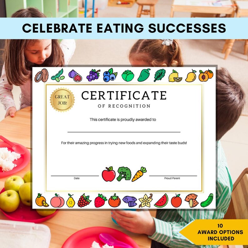Picky Eating Printable Bundle: Kids Nutrition Activities & Awards (PDF ...