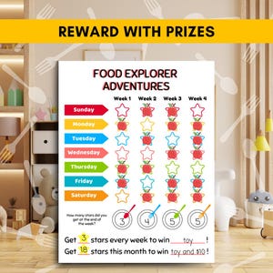 Stars Picky Eater Tracker: Food Explorer Adventures - Fun Mealtime ...