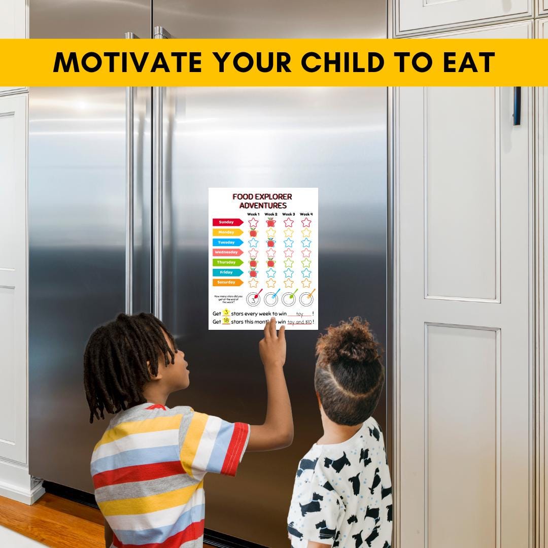 Stars Picky Eater Tracker: Food Explorer Adventures - Fun Mealtime ...