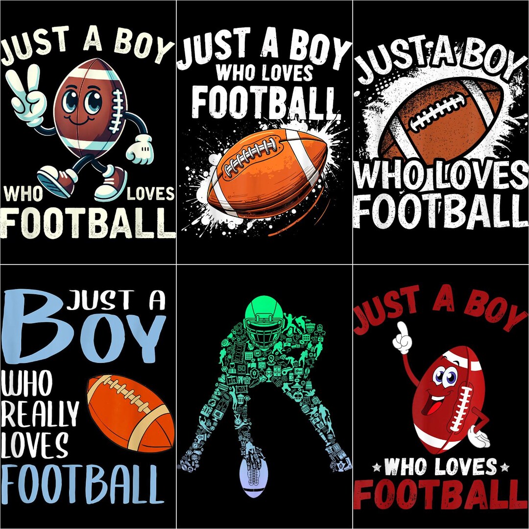 Just a Boy Who Loves Football PNG Bundle – Fun and Energetic Designs ...