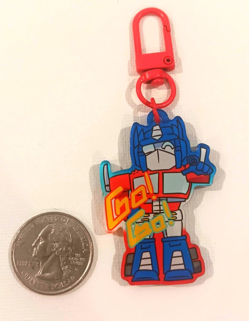 Transformers Cute Acrylic Keychains Small, Double Sided Same Side ...