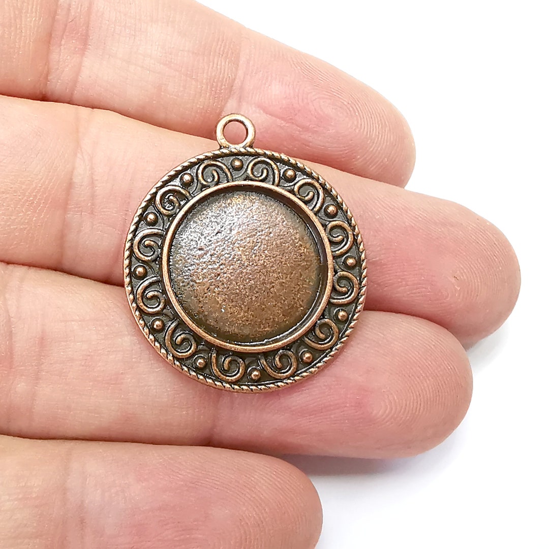 Round Pendant Blanks, Resin Bezel Bases, Mosaic Mountings, Dry Flower ...