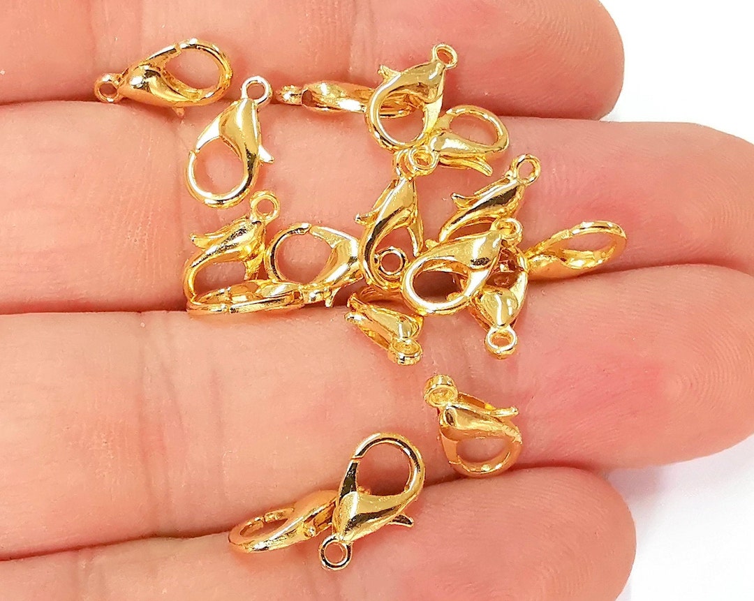 10 Gold Lobster Gold Plated Lobster Clasps Metal (12x7mm) G22965 - Etsy