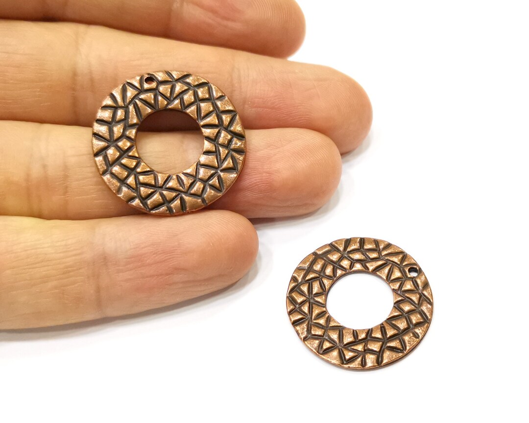 4 Copper Charm Antique Copper Charm 26mm G17317 - Etsy