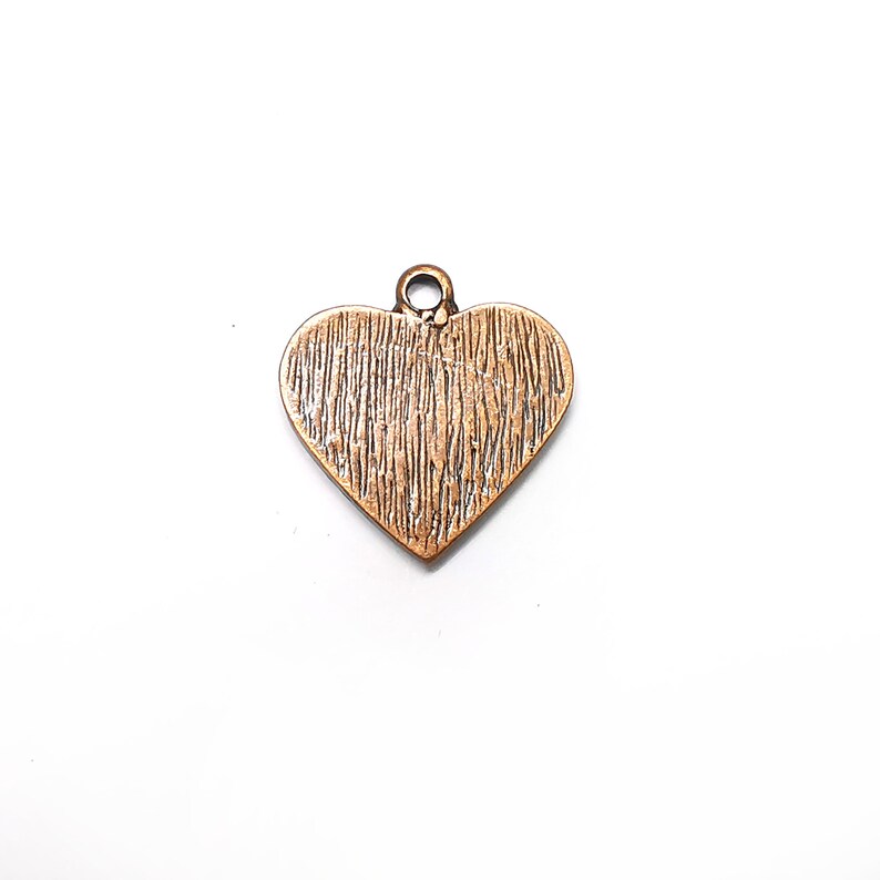 Dijes de corazón, colgantes chapados en cobre antiguo (21 x 21 mm ...