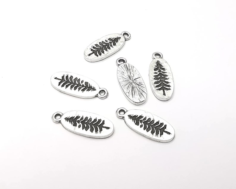 Pine Tree Charms Antique Silver Plated Charms (24x9mm) G26319 - Etsy