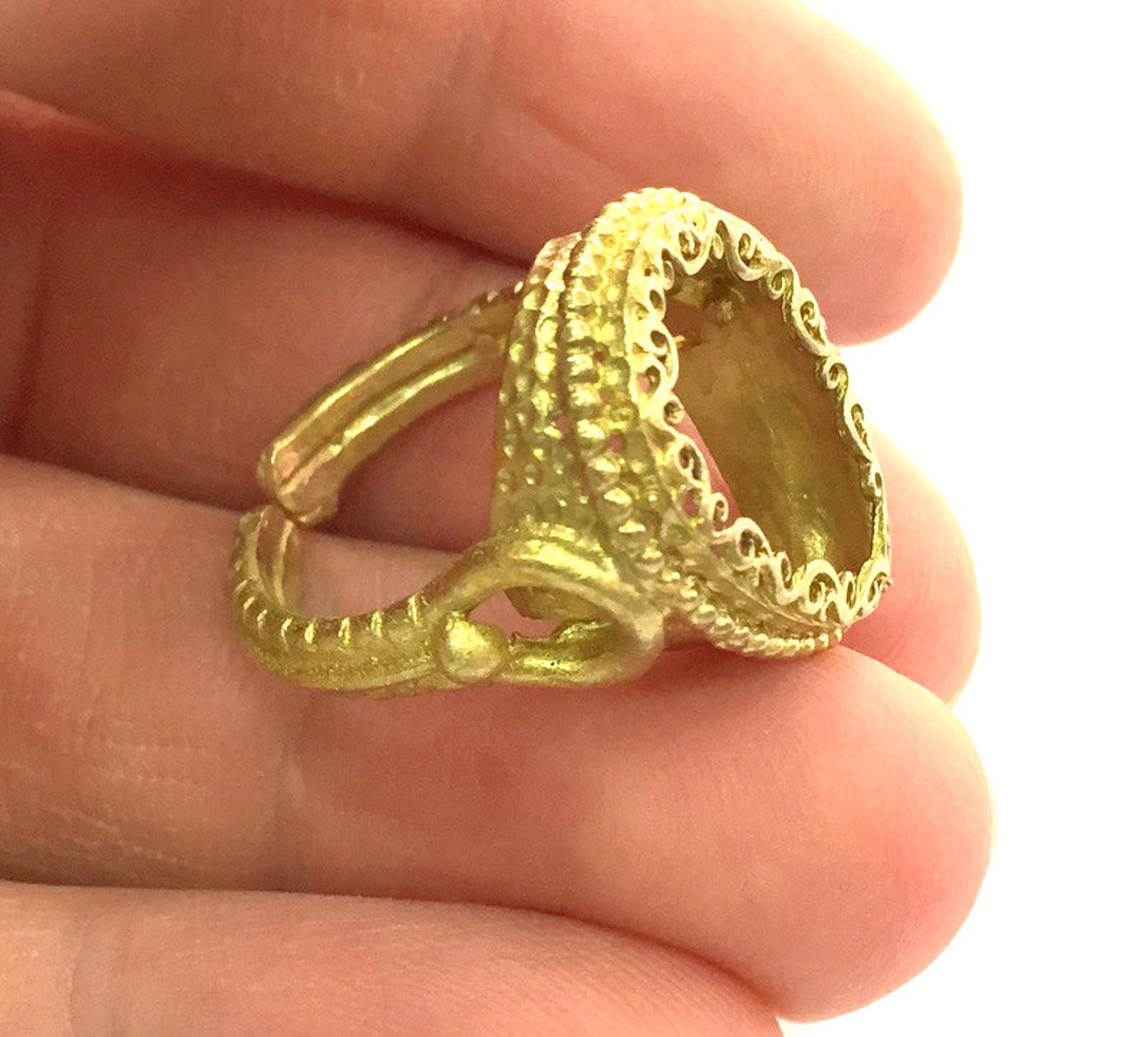 Raw Brass Ring Blank Ring Settings Ring Bezel Ring Base - Etsy