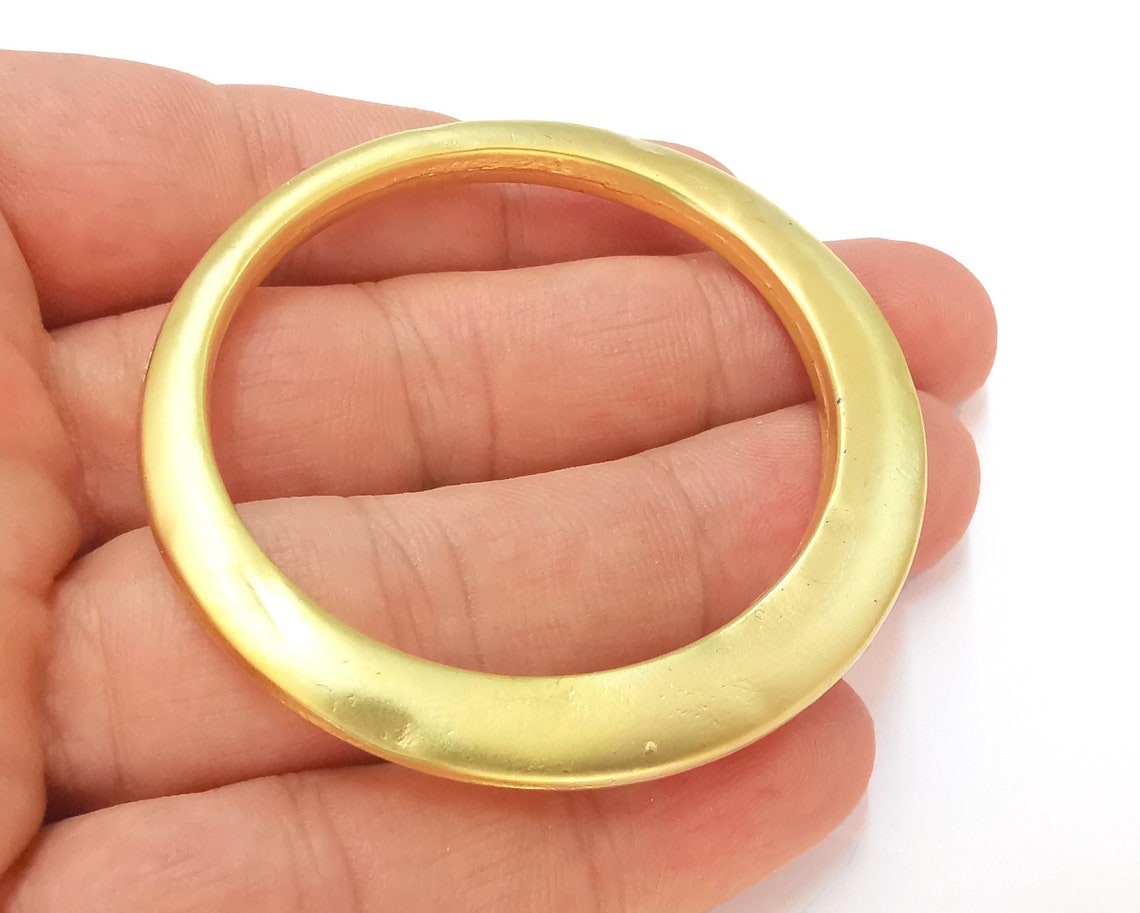 Circle Charms Large Gold Plated Findings 62x58mm G22922 - Etsy
