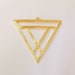 Triangle Charms 24k Shiny Gold Plated Charms (52x50mm) G23562 - Etsy