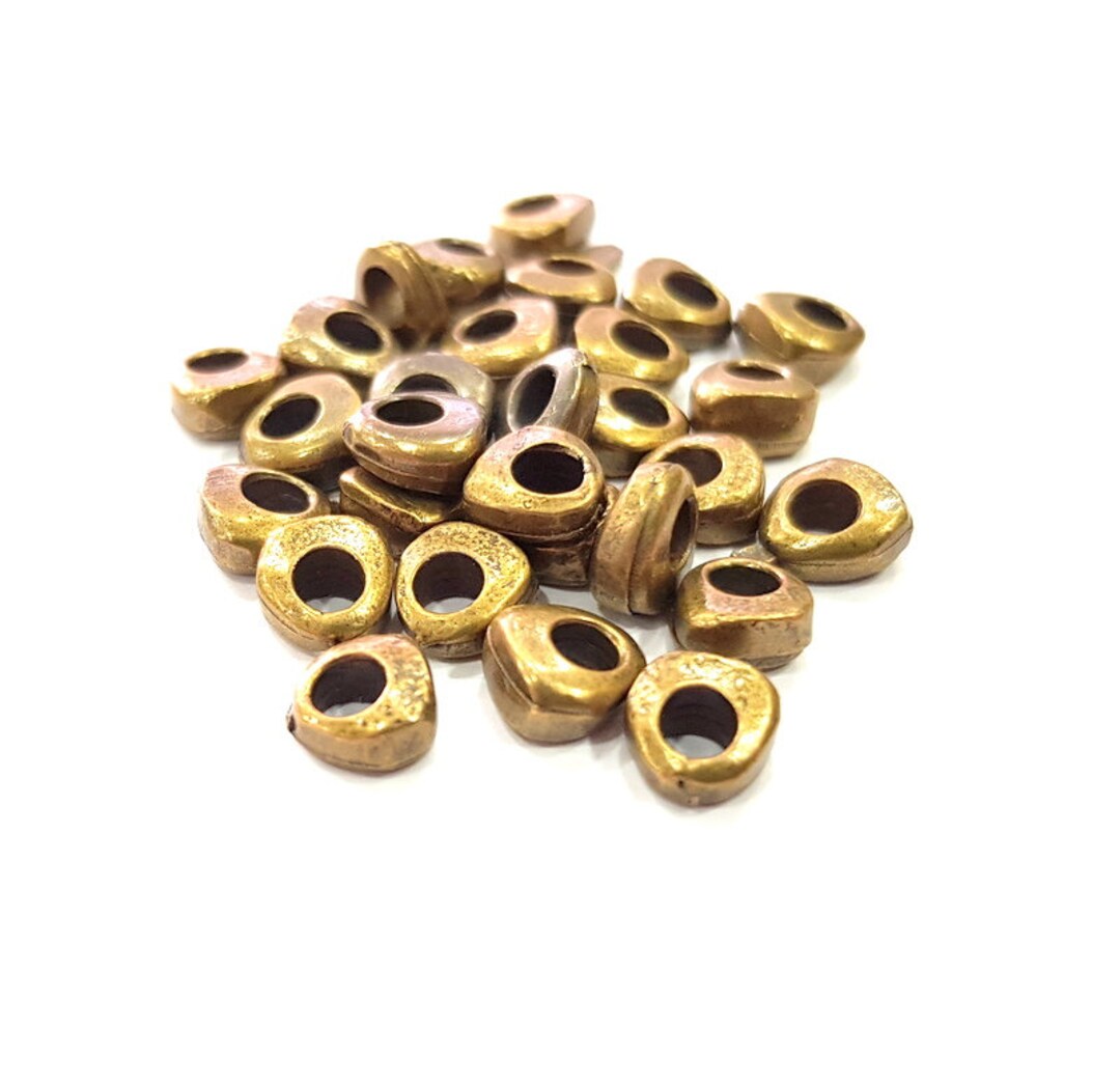 Antique Bronze Beads 7 Mm Antique Bronze Plated Metal G14530 - Etsy