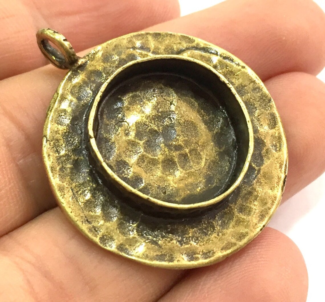 Antique Bronze Brass Blank 20mm Blank Mountings G5505 | Etsy