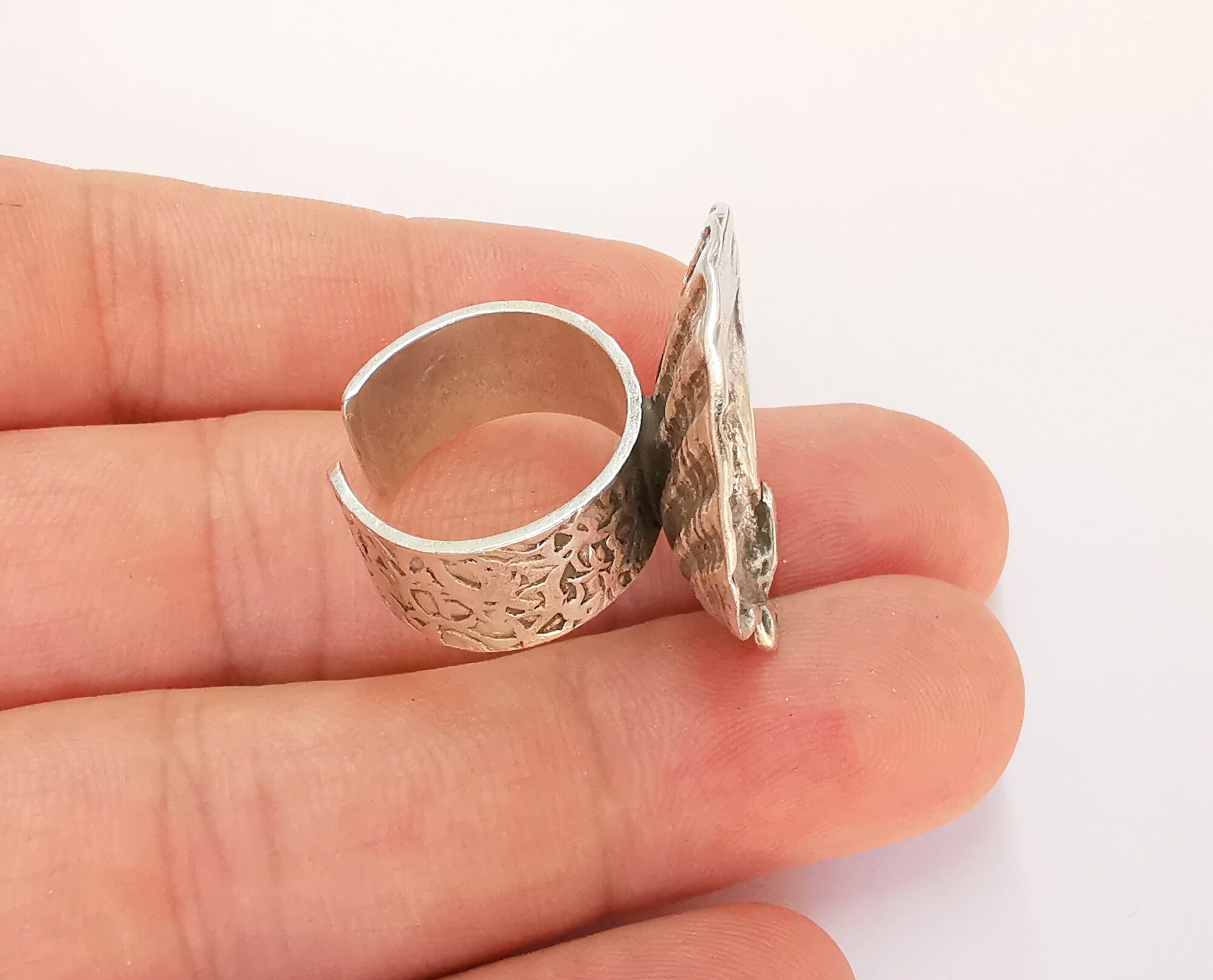 Oyster Shell Ring Blank Base Setting Resin Bezel Inlay Ring Backs ...