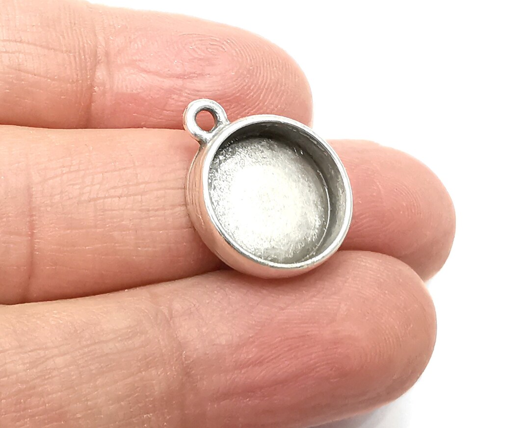 Round Pendant Blanks, Resin Bezel Bases, Mosaic Mountings, Dry Flower ...