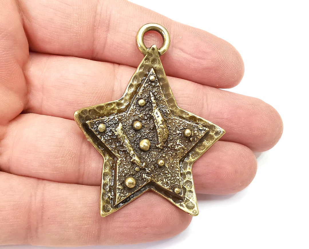 Star Charms, Falling Star Charm, Antique Bronze Plated Night Sky Charms ...