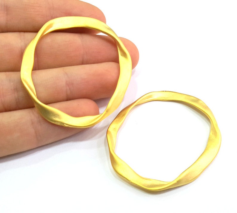 Curved Large Circle Gold Plated Circle (50 Mm) G5683 - Etsy