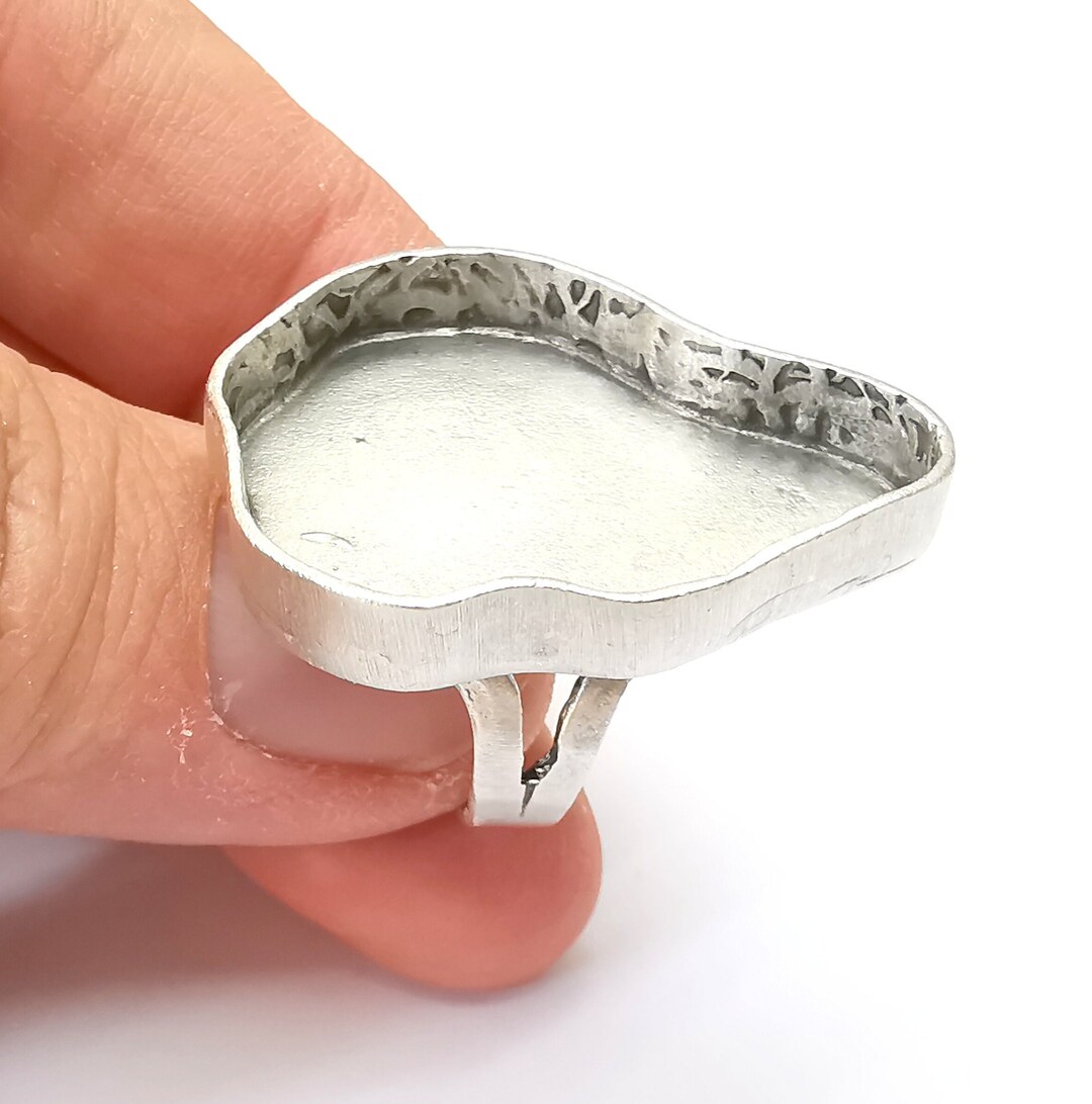 Amorphous Ring Setting Resin Ring Blank Mounting Adjustable Dried ...