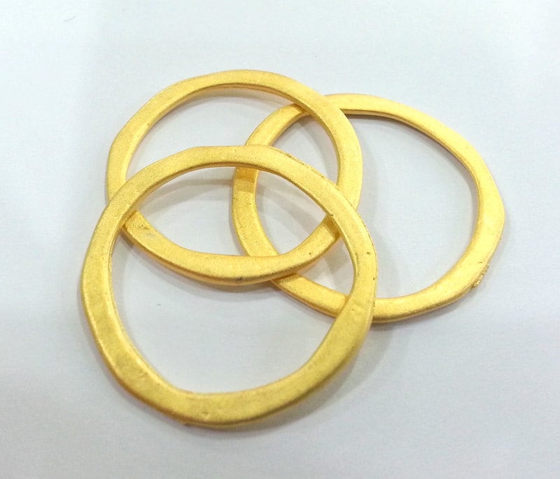 4 Gold Circle Finding Gold Plated Ring Round 4 Pcs. 27 Mm - Etsy