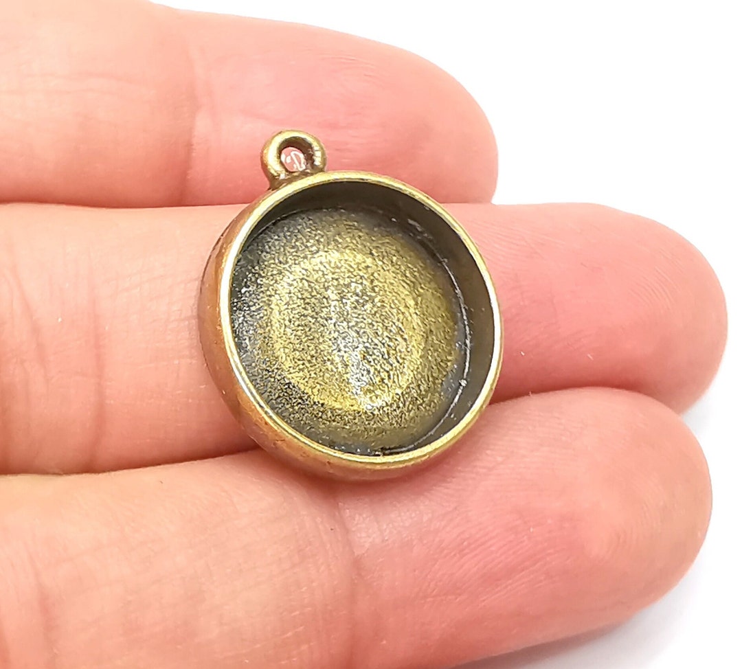 Round Pendant Blanks, Resin Bezel Bases, Mosaic Mountings, Dry Flower ...