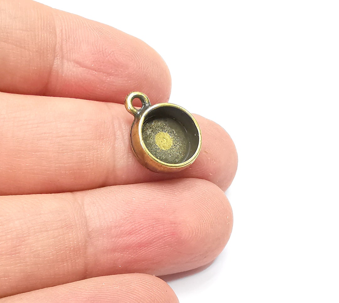 Round Pendant Blanks, Resin Bezel Bases, Mosaic Mountings, Dry Flower ...
