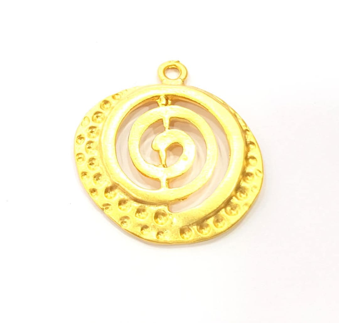 2 Gold Charm Gold Plated Charms (35x32mm) G10024 - Etsy