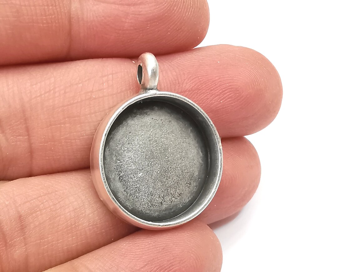 Round Pendant Blanks, Resin Bezel Bases, Mosaic Mountings, Dry Flower ...