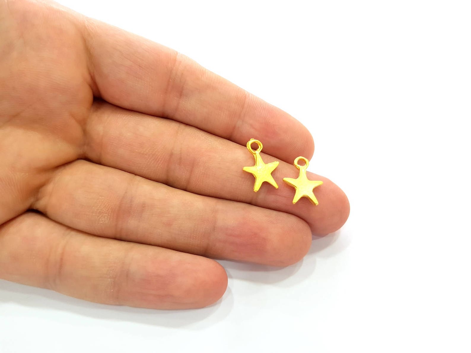 10 Gold Star Charm Gold Plated Charms 15x11mm G8565 - Etsy