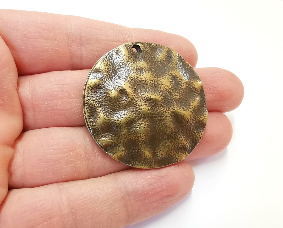 Hammered Curved Charms Antique Bronze Plated Charms (43mm) G21374 - Etsy